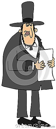 Abe Lincoln Reading A Speech Stock Illustration | CartoonDealer.com ...