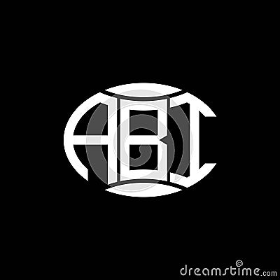 ABI Abstract Monogram Circle Logo Design On Black Background. ABI ...