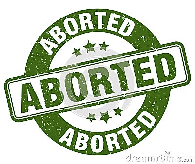 Aborted Stamp. Aborted Label. Round Grunge Sign Vector Illustration ...
