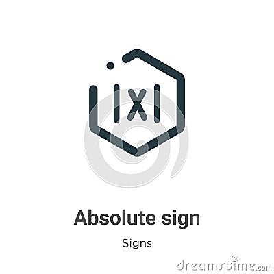 Absolute Sign Vector Icon On White Background. Flat Vector Absolute ...