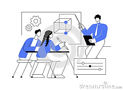 Absorbing Information Isolated Cartoon Vector Illustrations ...