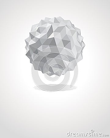 Abstract 3d Origami Paper Sphere Stock Image - Image: 17550971