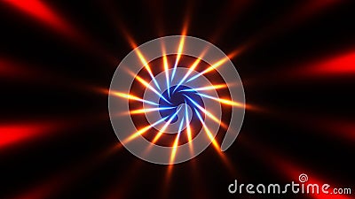 Abstract Animation in the Form of Rays and Arrows Rotating on Black ...