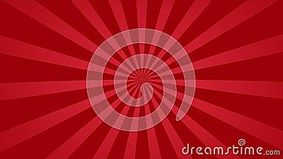 Abstract Animation Loop Background Radial Lines Rotate in Red Cartoon ...