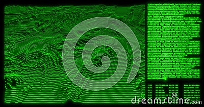 Abstract Background with Animation of Growing Diagrams and Program Code ...