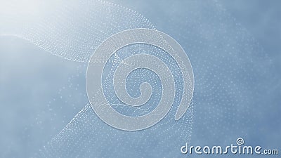 Abstract Background with Animation Wire Mesh Waves Waving of Beautiful ...