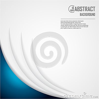 Abstract Background In Blue Color. Blue Curve Vector Background With ...