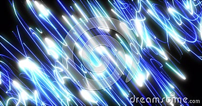 Abstract Background Blue Diagonal Pixel Particles and Lines Flying in ...