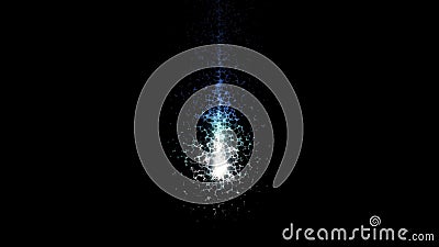 Abstract Background with Colorful Animation of Small Particles Flying ...
