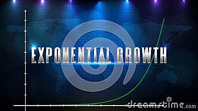 Background Of Exponential Growth Chart Graph Vector Illustration ...