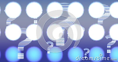Abstract Background with Question Mark Icons Made of LED Lights in ...
