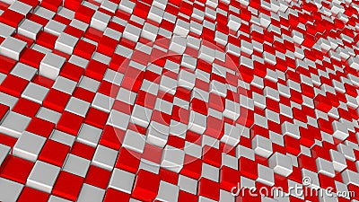Abstract Background with Red and White Squares Blocks Stock Footage ...