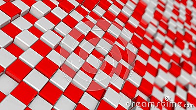 Abstract Background With Red And White Squares Blocks Stock Footage ...