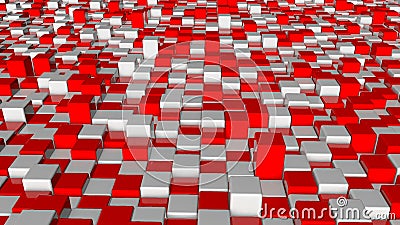 Abstract Background with Red and White Squares Blocks Stock Video ...