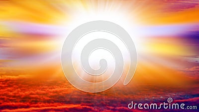 Abstract Big Explosion . Light From Sky . Religion Background ...