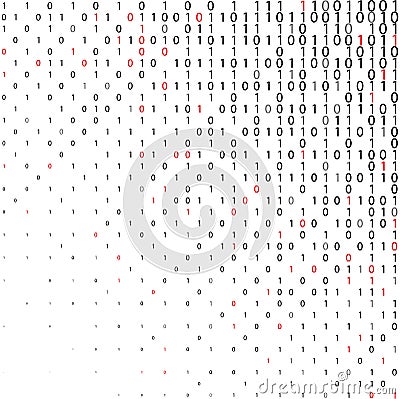 Abstract Binary Code Technology Background. Vector Illustration ...
