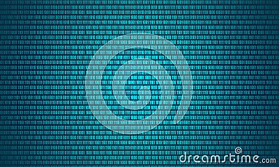 Abstract Of Binary Computer Code Background Digital Data And Secure Data Form Hacker Concept ...