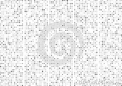 Abstract Black Dots Square Shaped And Different Sized On A White ...