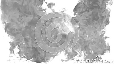 Abstract Black Ink Or Smoke Background With Alpha Mask. VFX Cloud Of ...