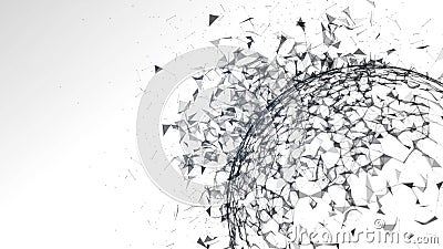 Abstract Black Plexus Structure on Sphere Earth Cracking and Exploding ...