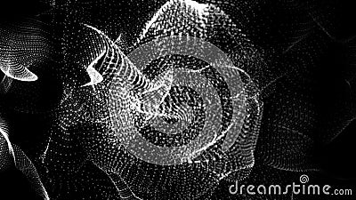 Abstract Black and White Particles Background. Particles Background ...