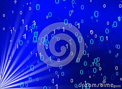 Abstract Blue Background With Numerical Symbols Royalty-Free Stock ...