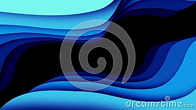 Abstract Blue Colorful Wavy Loop Background Stock Footage - Video of ...