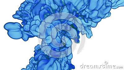 Abstract Blue Ink Or Smoke Background With Alpha Mask. VFX Cloud Of Ink ...