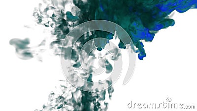 Abstract Blue Ink or Smoke Background with Alpha Mask. VFX Cloud of Ink ...