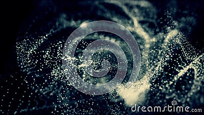 Abstract Blue Motion Background with Moving Particles Stock Footage ...