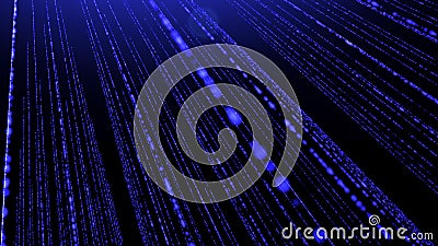 Abstract Blue Stream Line Running Flickering Data Digital Graphic 4K ...