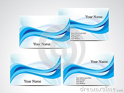 Abstract Blue Wave Business Card Stock Image - Image: 20700931