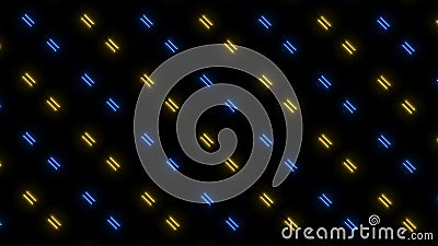 Dynamic Blue and Yellow Line Pattern on Black Background Stock Video ...