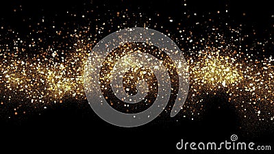 Abstract Bokeh Golden Particles Stock Video - Video of celebrate ...