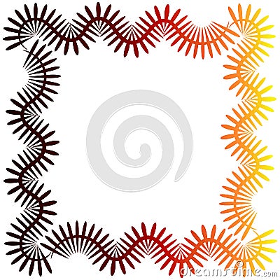 Spikes Red Hot Border Frame Stock Photography | CartoonDealer.com ...