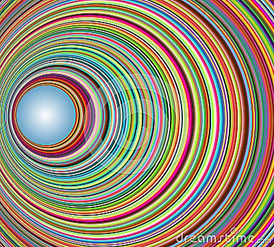 Abstract Colorful Tunnel With Circles Stock Photography - Image: 9320222