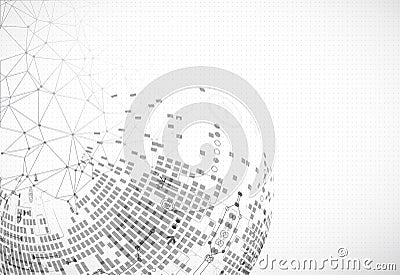 Abstract Communication Technology Light Design Background. Stock Vector ...
