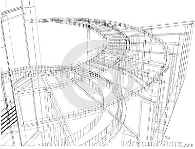 Abstract Construction Of The Line Vector 26 Royalty Free Stock Image ...