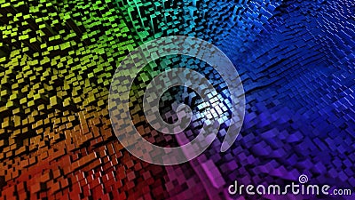 Abstract Cubes Move, Loopable Animation. Seamless Loopable. Stock Video ...