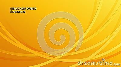 Abstract Curve Stripes Layers Creative Design On Yellow Gradient ...