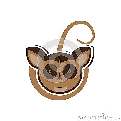 Abstract Cute Tarsier Logo Vector Graphic Design Icon Symbol ...