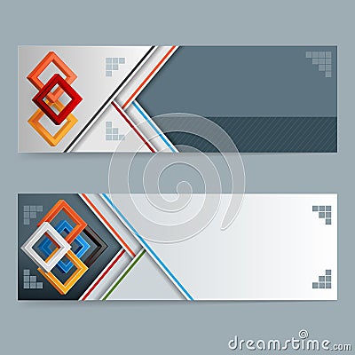 Abstract Design Web Banner; Header Layout Template Stock Vector - Image ...