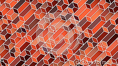 Diagonal Rectangles Pattern Motion Graphic Design. 3d Render Loop ...