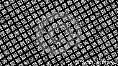 Abstract Diagonal Rows of Square Shaped Black and White QR Codes Moving ...