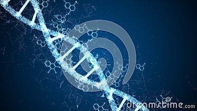 Abstract Of Digital DNA Construction. Science Animation. Conceptual ...