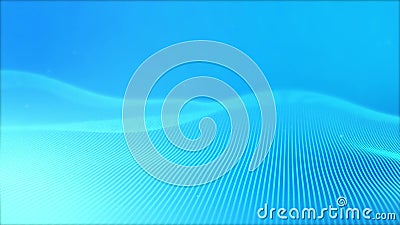 Abstract Digital Landscape with a Field of Electronic Particles. the ...