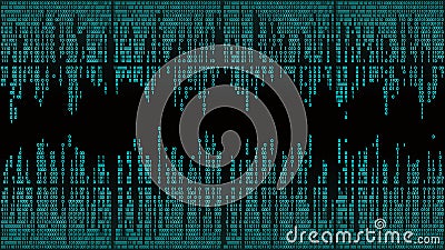 Abstract With Digital Lines, Binary Code, Matrix Background With Digits, Frame Vector ...