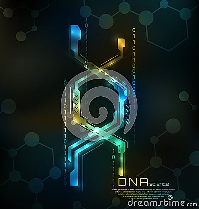 Abstract DNA Structure. Medical Science Background, Genetic Spiral ...