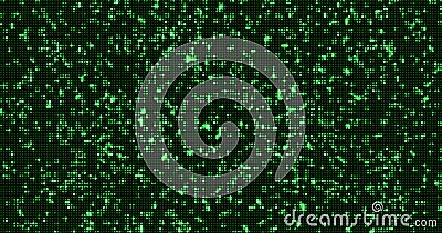 Abstract Dot Glitter Sparkle Green Binary Digital Code, Computer Generated Seamless Loop ...