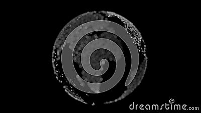 Abstract Dotted Earth Rotating, Spinning, World Map, 3d Rendering, 4k ...